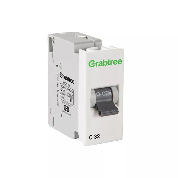 Havells Crabtree Verona Mini MCB DP 25A White – Greenin Urja